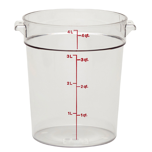 Storage Container, round, 4 qt. - Mobile Fixture